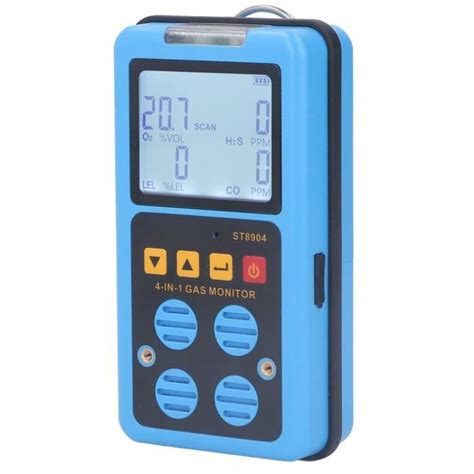 Moniteur De Gaz 4 En 1 OMABETA CO H2S O2 LEL Alarmes Sonores Lumineuses Et Vibrantes