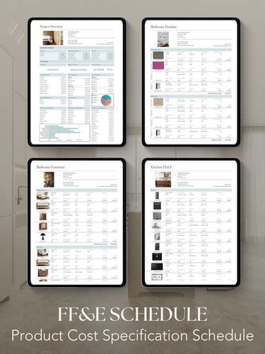 Ffande Product Specification Schedule Insight Design