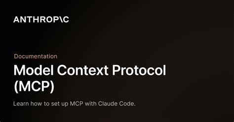 model context protocol mcp anthropic