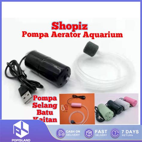 Mini Aerator Aquarium Pompa Gelembung Udara Oksigen Akuarium Ikan USB 1W 5V 1A USB Mini Pompa