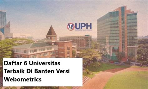 Daftar 6 Universitas Terbaik Di Banten Versi Webometrics