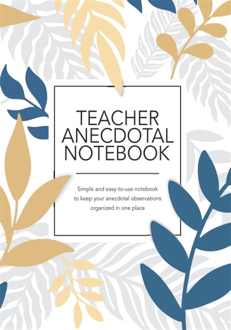 Teacher Anecdotal Notebook Log Book For Classroom Observation And