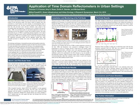Pdf Application Of Time Domain Reflectometers In Urban Settings