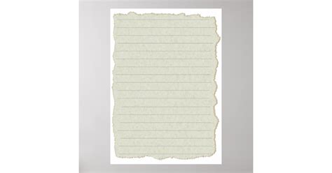 Paper Write Texture Lines Template Poster Zazzle De