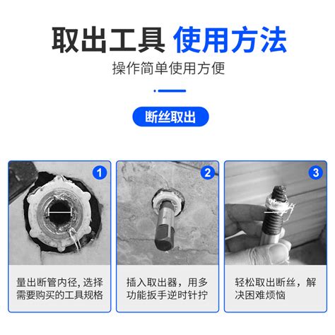 齐迈断头螺丝取出器4分6分水龙头角阀丝锥反牙水管断管取断丝神器 虎窝淘