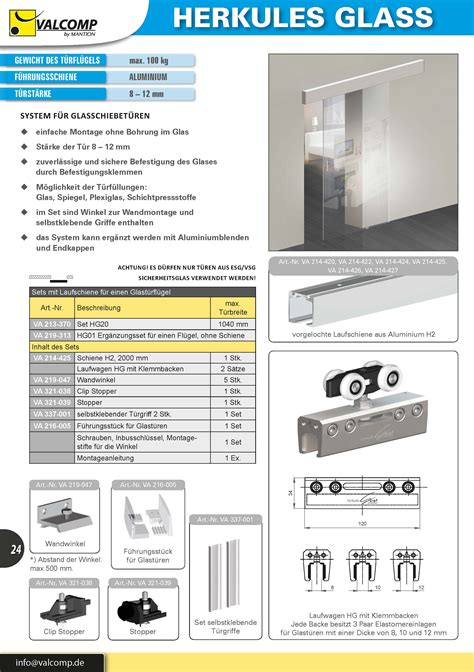 Herkules Glass Schiebesystem Für Durchgangstüren