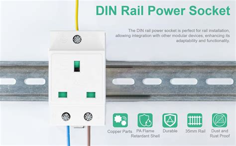 Din Rail Socket Din Rail Mount Modular Power Socket Single Ac Outlet