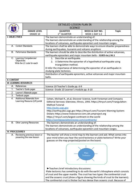 Grade 10 Topic 1 Pdf Plate Tectonics Crust Geology
