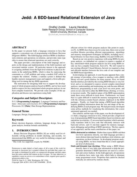 pdf jedd a bdd based relational extension of java