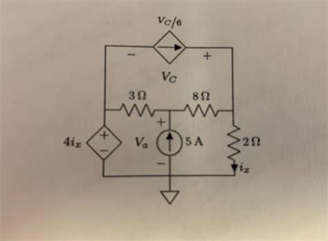 Solved Use Only Node Voltage Analysis To Find V A The Chegg