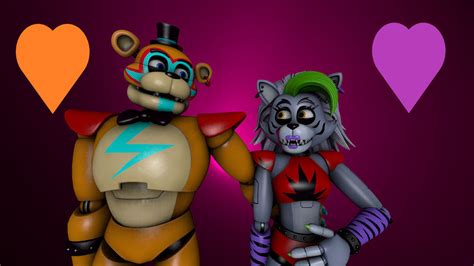 Glamrock Freddy X Roxy Happy Valentines Day By Maxmaxgaming On Deviantart
