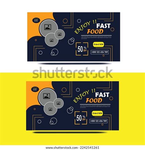 Fast Food Web Banner Web Food Stock Vector Royalty Free 2242541261