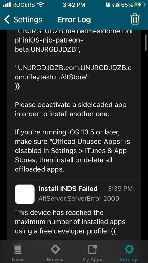 why am i keep getting this error r altstore