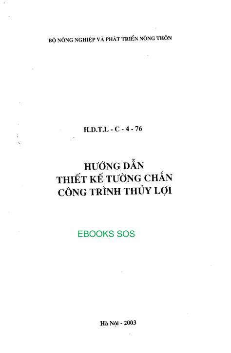 SOLUTION Hdtl C 4 76 Huong Dan Thiet Ke Tuong Chan Cong Trinh Thuy Loi
