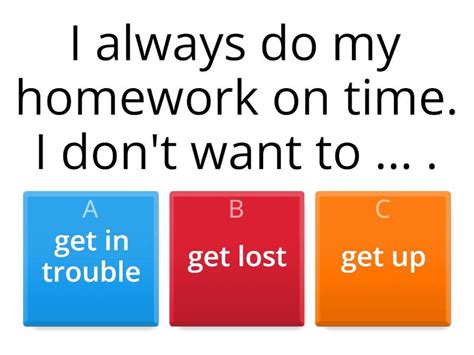 Collocations With Get Quiz