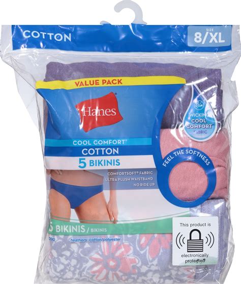 Hanes Assorted Bikini 50 Ea Ladies Cotton 8xl