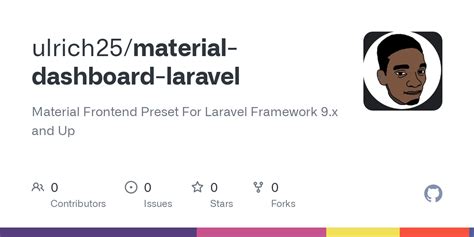 Github Ulrich Material Dashboard Laravel Material Frontend Preset