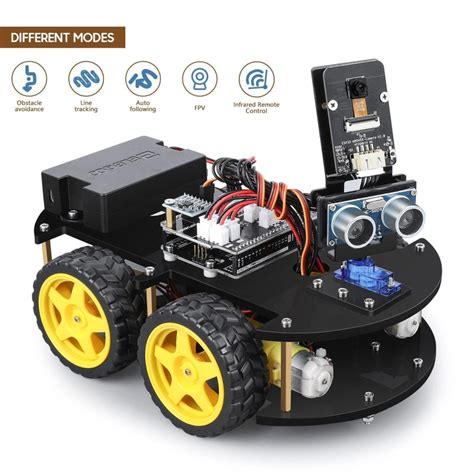 Robot Intelligent V40 Kit Voiture Robotisée Avec Caméra Elegoo Helectro Composant