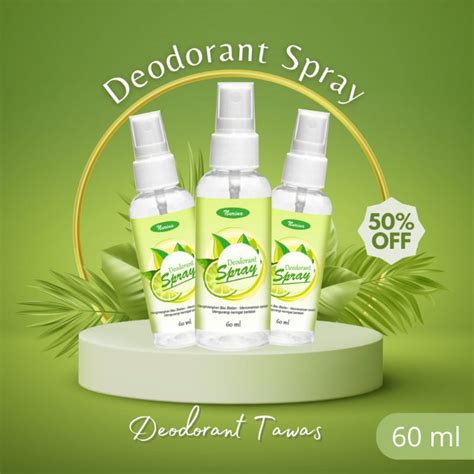 Jual Deodoran Tawas Non Alkohol Deodorant Natural Spray Cair 60 Ml