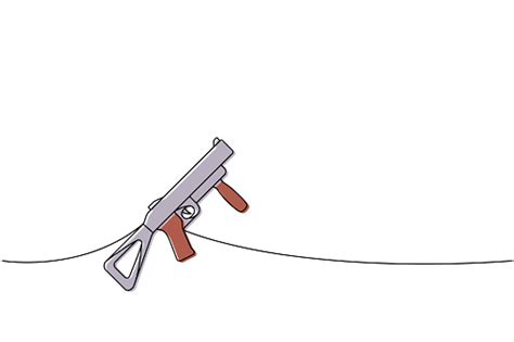 유탄 발사기 한 줄 컬러 연속 그림입니다 다양한 현대 무기 연속 한 줄 그림 벡터 선형 그림 경찰관에 대한 스톡 벡터 아트 및 기타 이미지 Istock