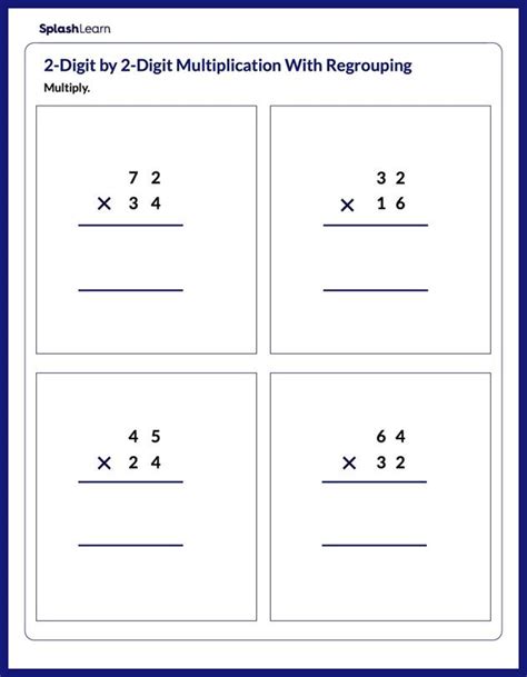 Year Maths Multiply Digit By Digit Numbers Worksheets Free