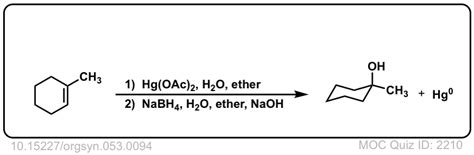 Oxymercuration Alcohols From Alkenes Using Hg Oac 2 And Water Master