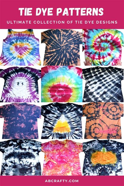 Tie Dye Patterns 19 Unique Tie Dye Designs Ab Crafty