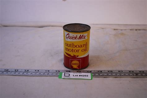 Shell Outboard Motor Oil Can Bodnarus Auctioneering
