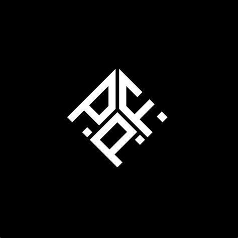 Ppf Letter Logo Design On Black Background Ppf Creative Initials