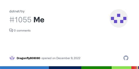 Me · Issue 1055 · Dotnettry · Github