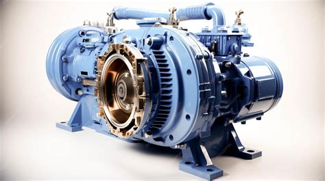 Premium Ai Image Industrial Pump Axially Split Casing Pump On White