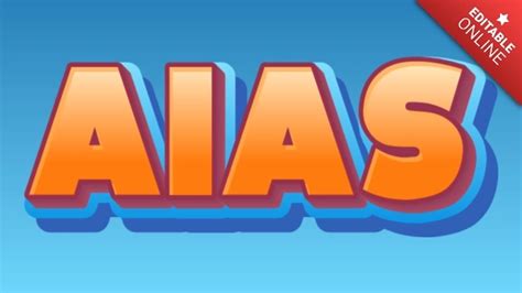 Aias Orange Blue Video Game 3d Text Effect Generator