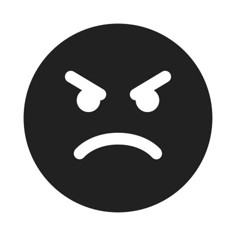 Emoji Boos Gevuld Pictogram In Fluent Solid 20px