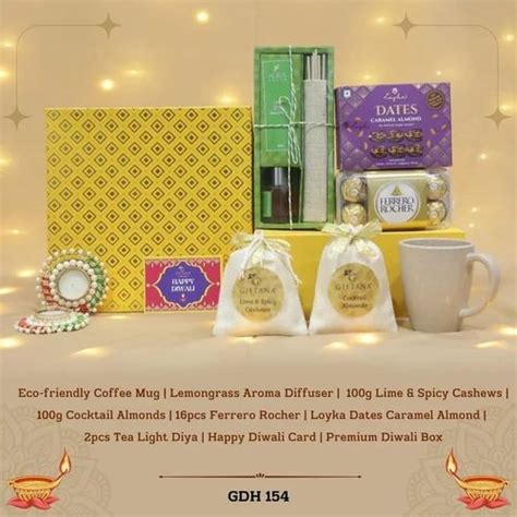 Eco Friendly Corporate Diwali T Hamper With Aroma Diffuser Ferrero