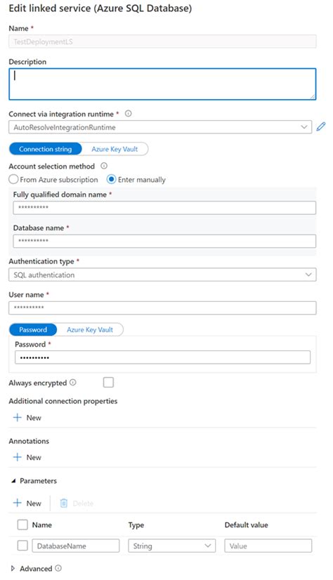 Cicd Deployment Synapse Azure Sql Linked Service With Managed Identity And Parameter Breaks