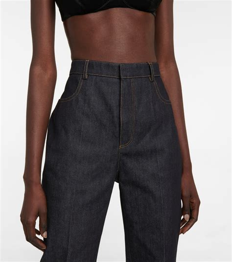Saint Laurent High Rise Bootcut Jeans Saint Laurent