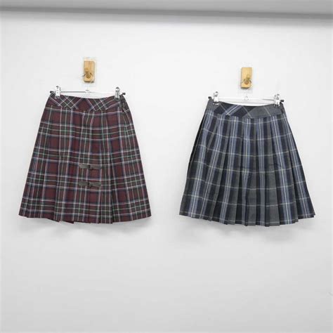【中古】東京都 八王子実践中学校・高等学校 女子制服 2点 スカート・スカート Sf051274 中古制服通販パレイド