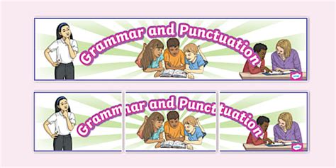 Grammar And Punctuation Display Banner Twinkl English