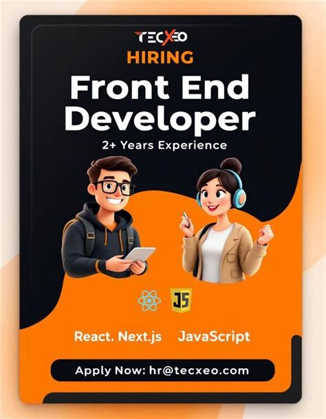 frontenddeveloper reactjs nextjs javascriptjobs tecxeo webdevelopment techcareers