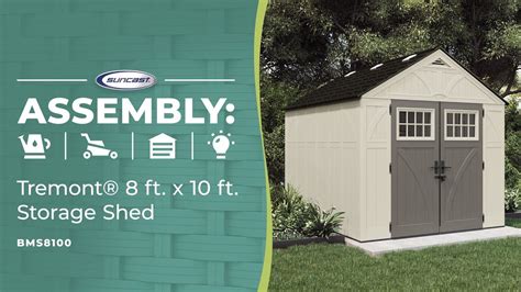 Suncast Tremont 8 Ft X 10ft Storage Shed Assembly Video YouTube