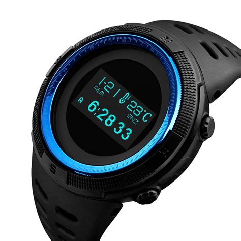 Sport Digital Watch Compass Thermometer Countdown Pedometer Calorie