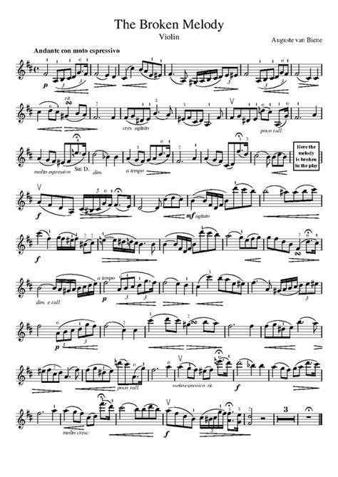 The Broken Melody Biene Auguste Van Imslp Free Sheet Music Pdf