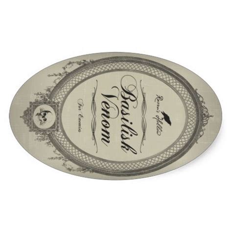Basilisk Venom Halloween Jar Sticker Label Zazzle Halloween Jars