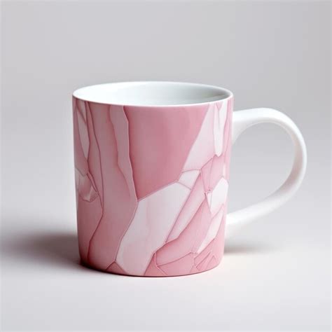 Premium Ai Image Capturing Beauty Photographic Pink Patterned Mug On