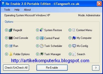 Mengaktifkan Regedit Command Prompt Task Manager Msconfig Explorer