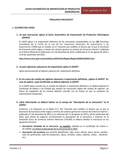 aviso automático de importación de productos siderúrgicos