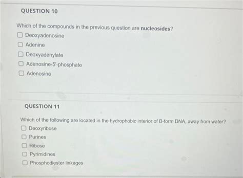 Solved Match The Correct Name To Each Of The Structures Chegg Com