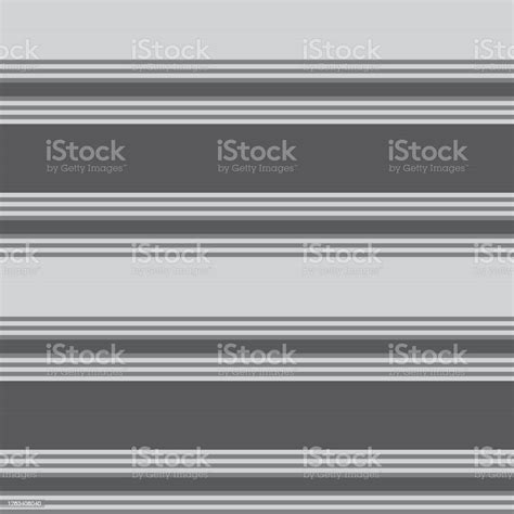 Grey Horizontal Stripes Seamless Pattern Background Stock Illustration