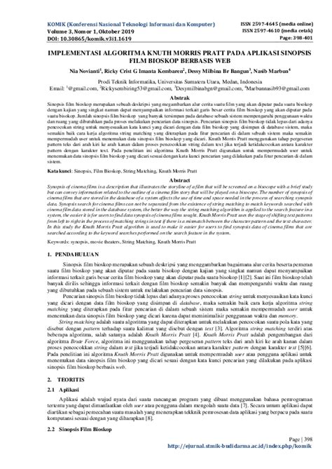pdf implementasi algoritma knuth morris pratt padaaplikasi data ingestion dengan python