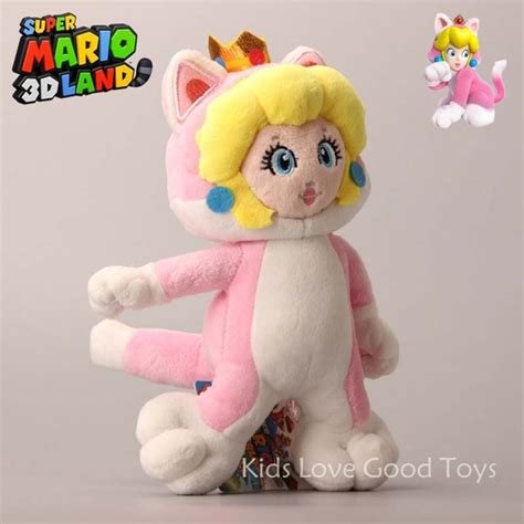 Super Mario Bros 3d World Neko Cat Princess Peach Plush Stuffed Doll